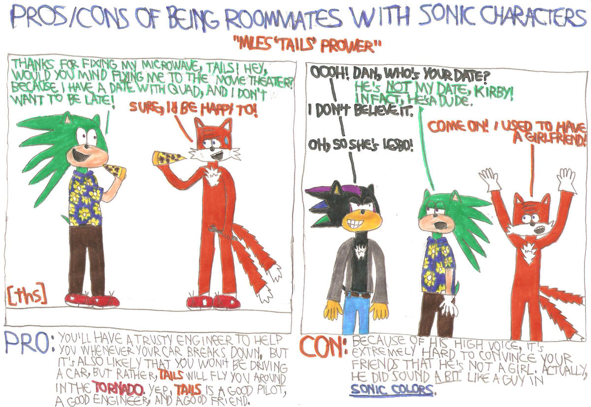IllogiToons:Pros & Cons of Being Roommates with Sonic Characters ... IllogiToons:Pros & Cons of Being Roommates with Sonic Characters ...