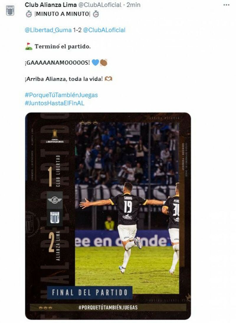 Incinoticias:Alianza Lima por fin gan贸 un partido en la Libertadores ... Incinoticias:Alianza Lima por fin gan贸 un partido en la Libertadores ...