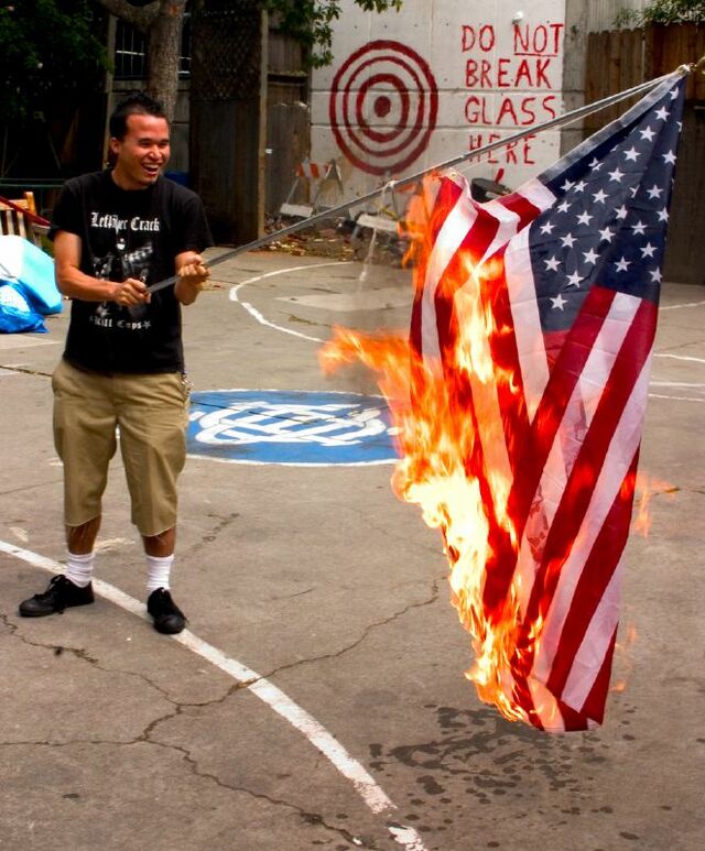 Flag Conflagration - Uncyclopedia, the content-free encyclopedia
