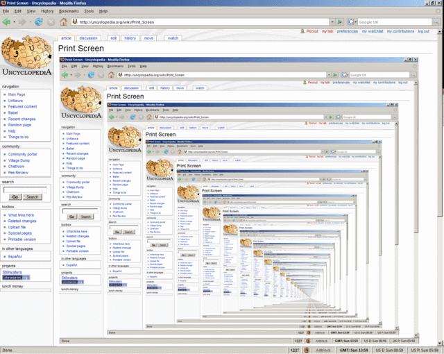 Print Screen - Uncyclopedia, the content-free encyclopedia