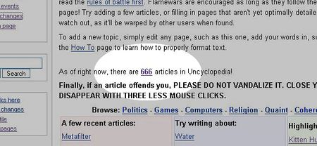 No Redeeming Value Article - Uncyclopedia, the content-free encyclopedia